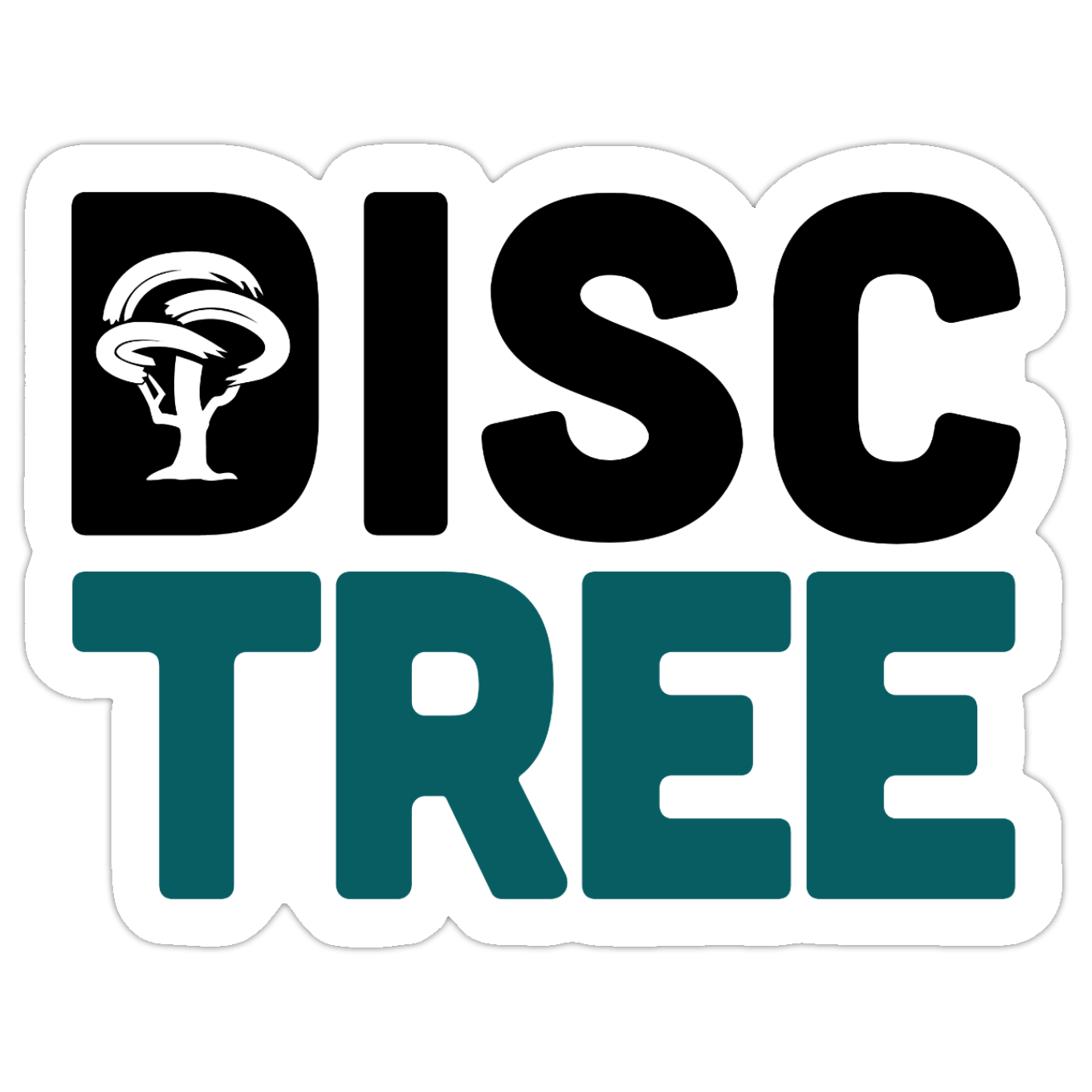 Disc Tree Stacked-Bar Logo Sticker